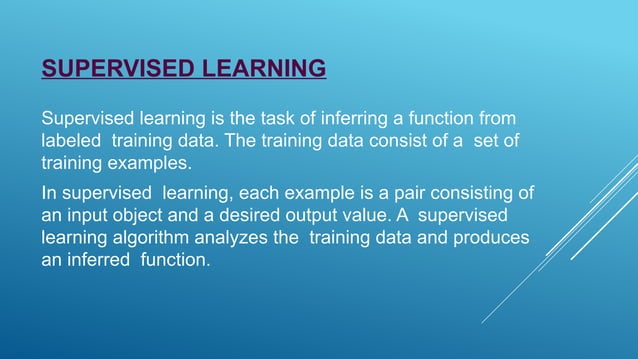 supervised and unsupervised machine learning, types of machine learning | PPT