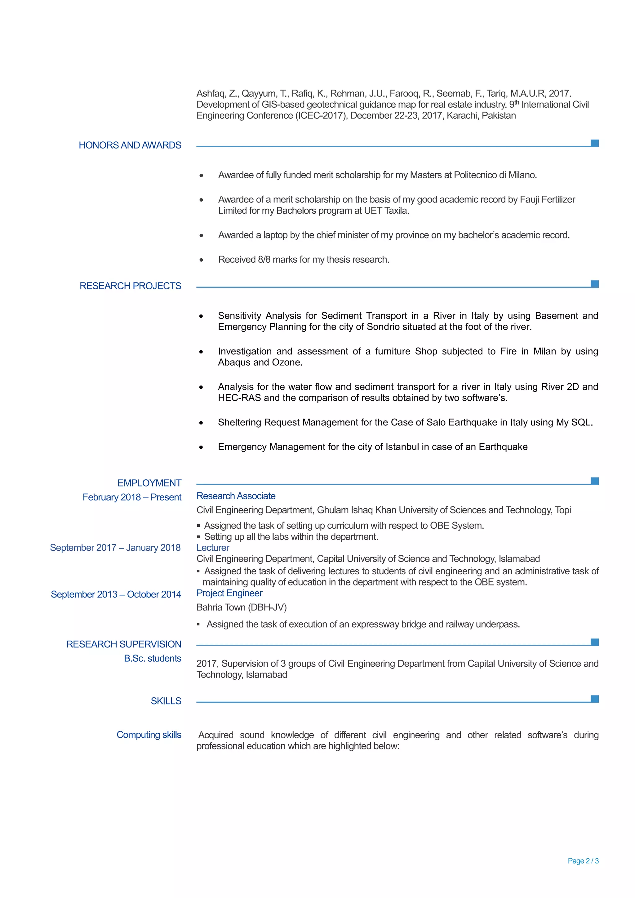Fahad seemab Research Curriculum Vitae | PDF