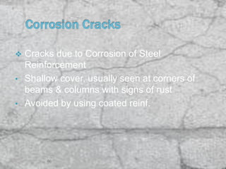 Fahad types and causes of cracks in concrete structures | PPT