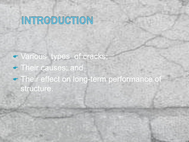 Fahad types and causes of cracks in concrete structures | PPT