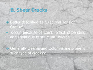 Fahad types and causes of cracks in concrete structures | PPT