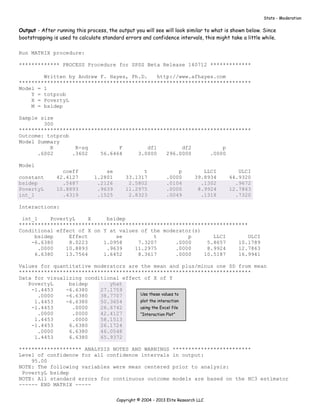 Moderation and Meditation conducting in SPSS | PDF