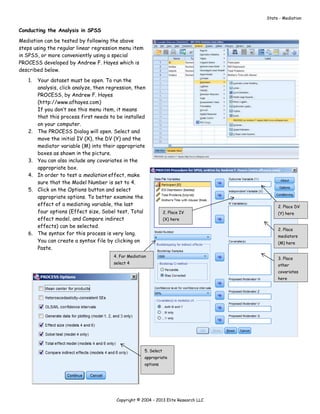 Moderation and Meditation conducting in SPSS | PDF