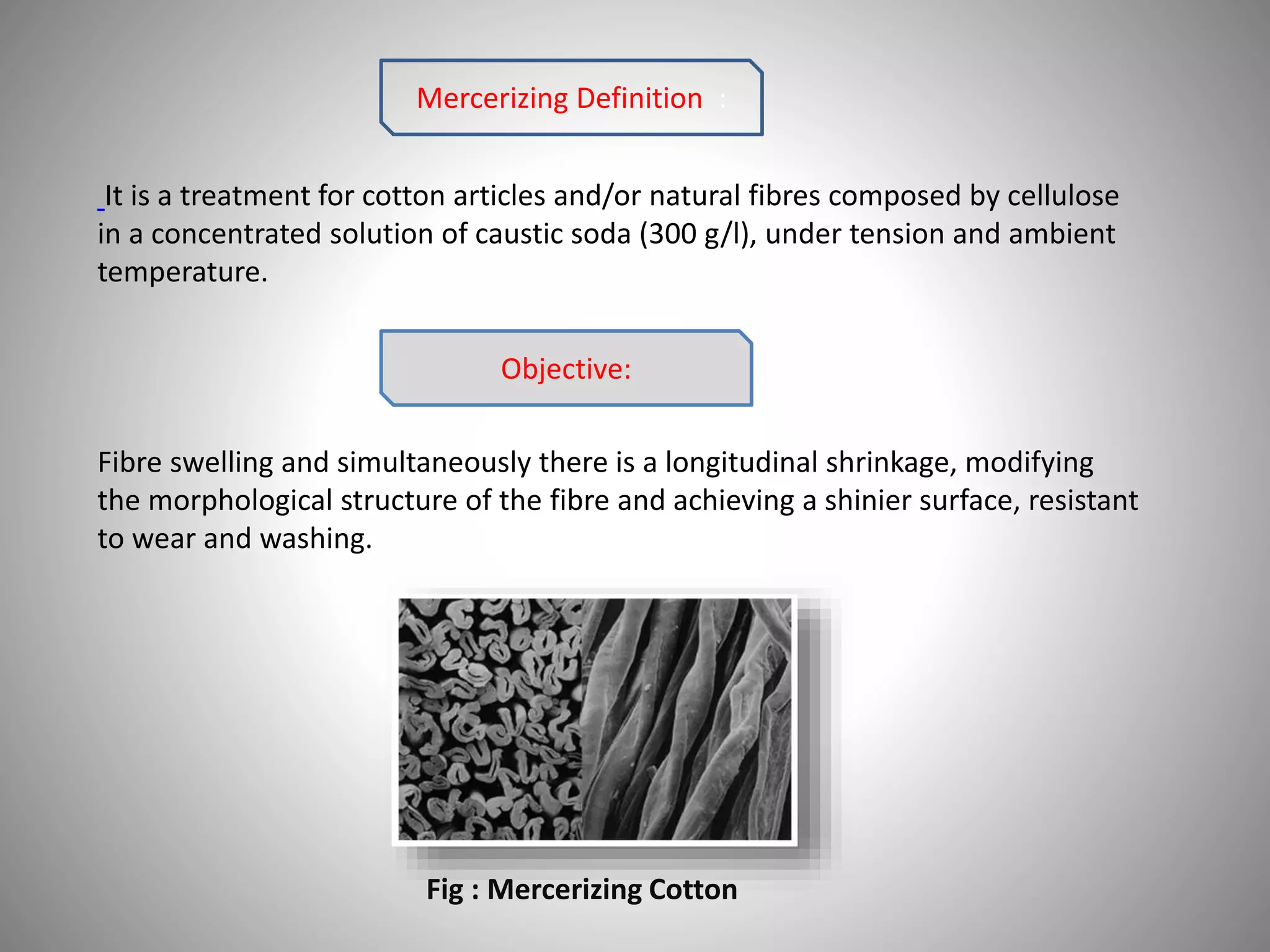 Presentation on Textile Mercerizing | PPT