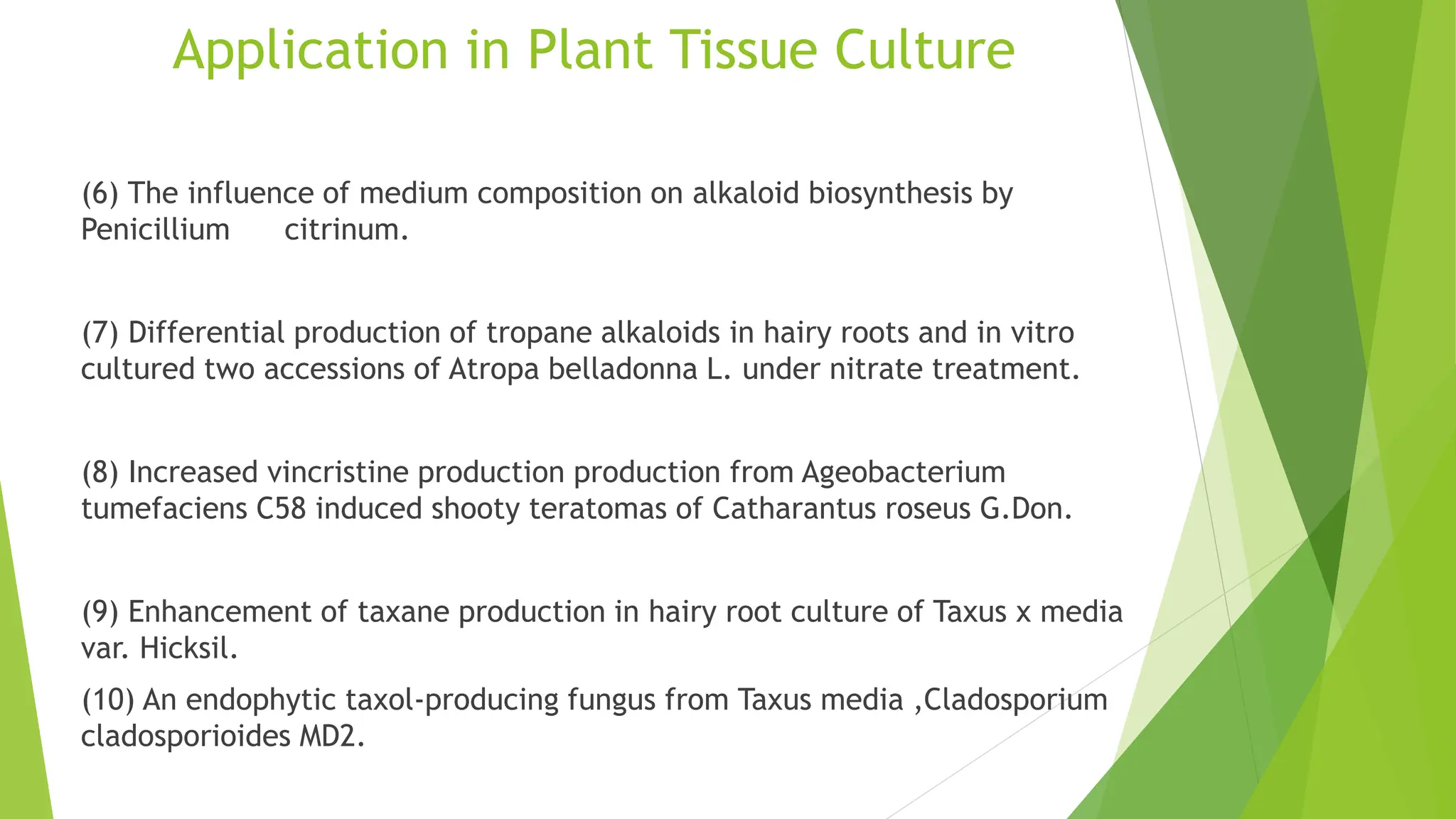 Plant Tissue culture and the application of tissue culture | PPTX