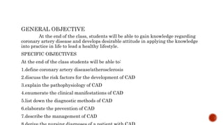 Coronary Artery disease (Medical surgical | PPTX