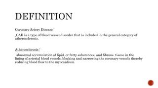 Coronary Artery disease (Medical surgical | PPTX