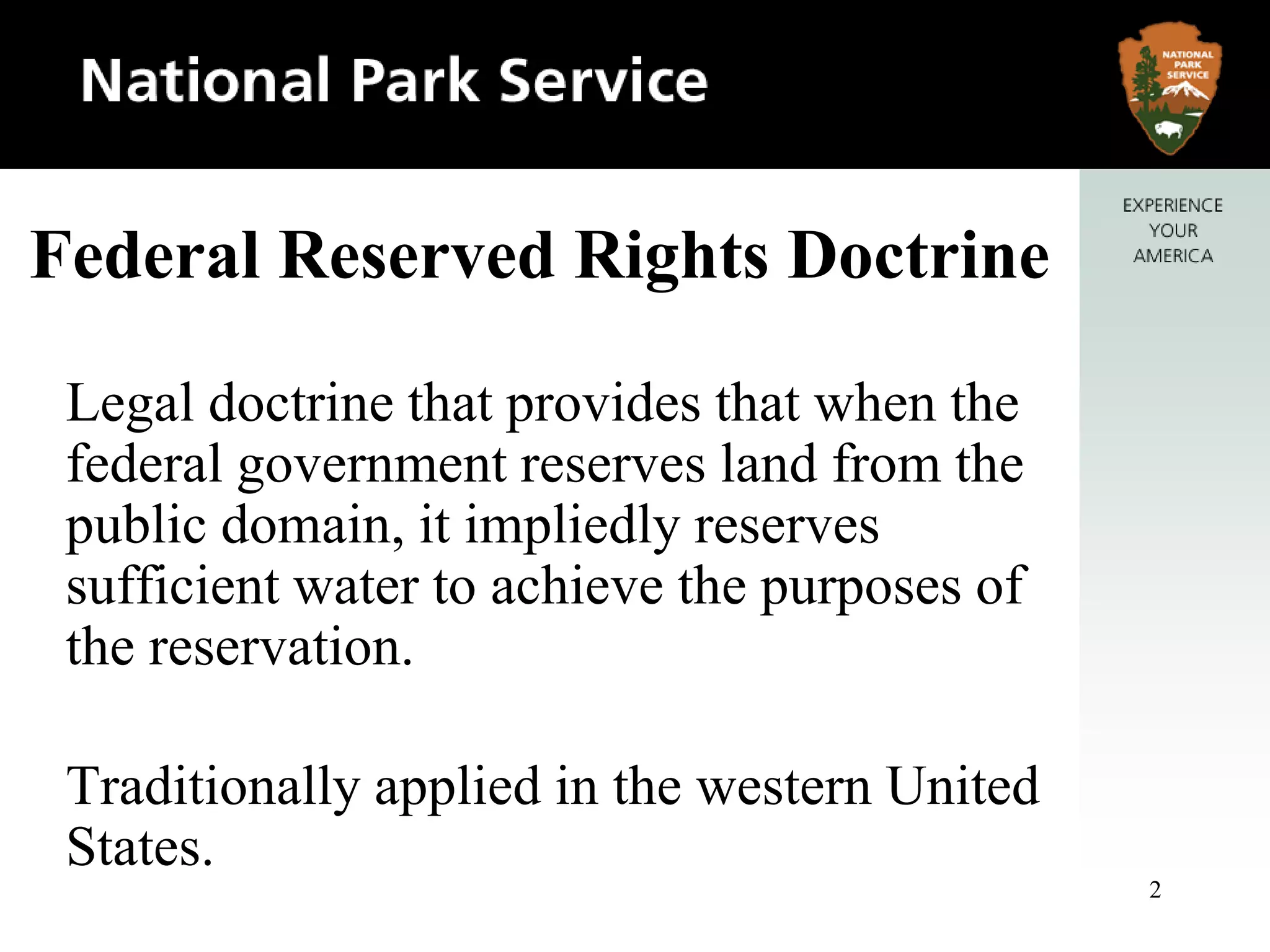 Federal Reserved Water Rights for Instream Flow Protection - Peter ...