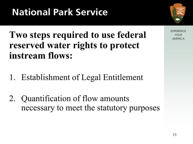 Federal Reserved Water Rights for Instream Flow Protection - Peter ...