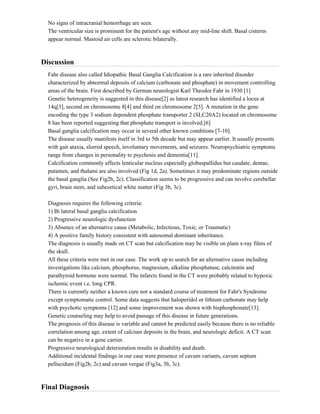 Fahr disease with congenital cavum variants | PDF
