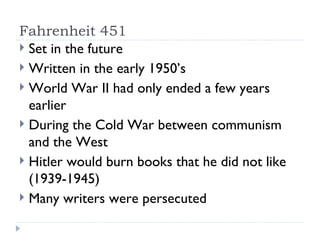 Fahrenheit 451 Ppt | PPT