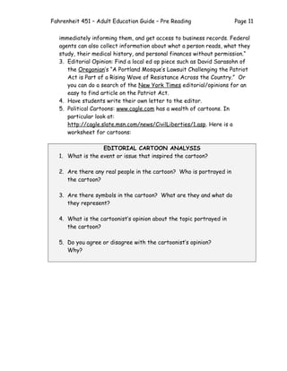 Fahrenheit 451 Adult Education Guide 2003 | PDF