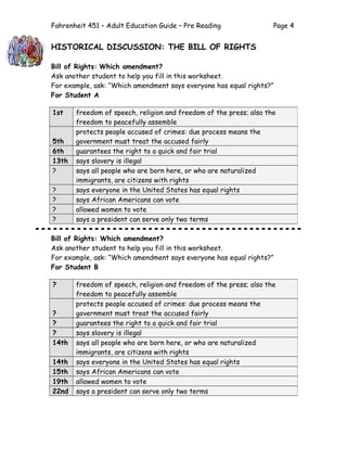 Fahrenheit 451 Adult Education Guide 2003 | DOC