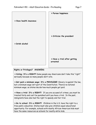 Fahrenheit 451 Adult Education Guide 2003 | DOC