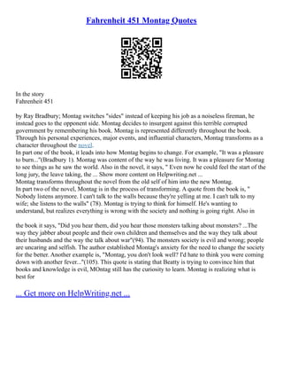 Fahrenheit 451 Faber Quotes