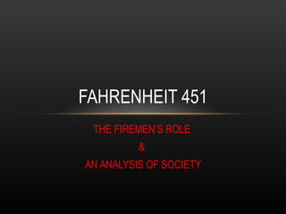 Fahrenheit 451 new florine corrected | PPT | Fiction | Books and Literature
