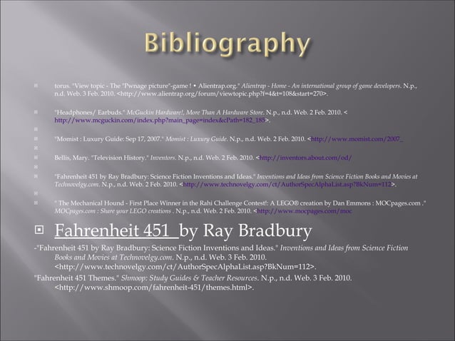 Fahrenheit 451 Sci Fi | PPT