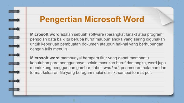 Pengenalan Aplikasi Pengolah Kata (WORD) | PPTX