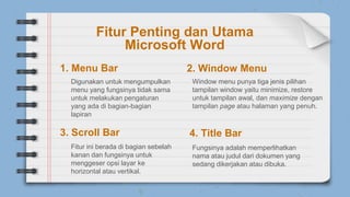 Pengenalan Aplikasi Pengolah Kata (WORD) | PPTX