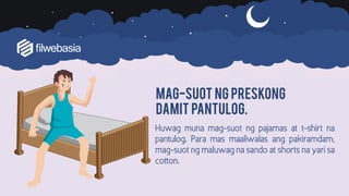 10 Paraan Para sa Preskong Pagtulog Tuwing Tag-Init | PDF