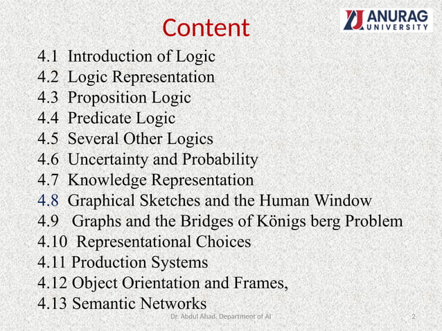 FAI - Unit 4 - Logic and Knowledges.pptx