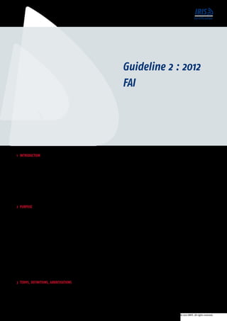 Fai guideline 2012 | PDF