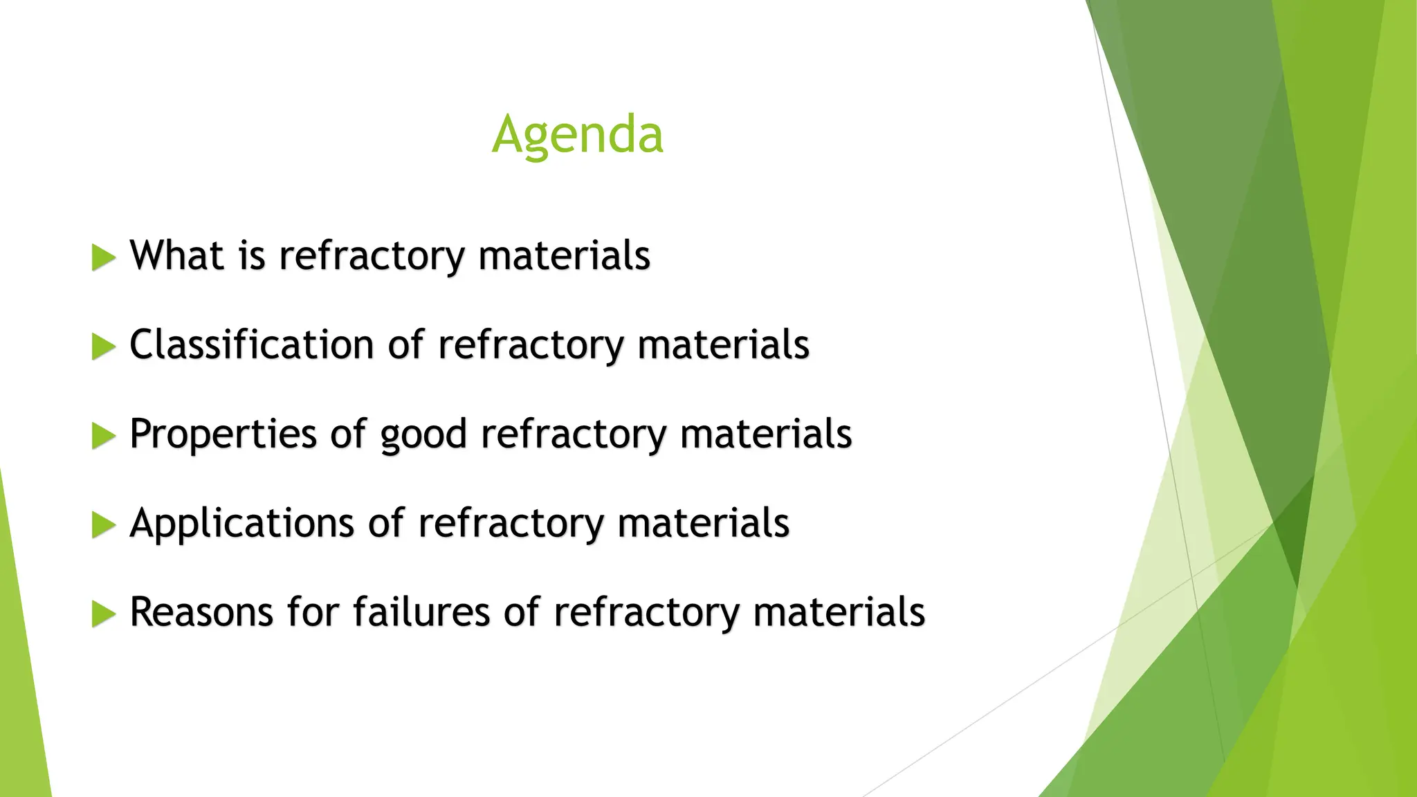Presentation on refractory materials used in engineering | PDF