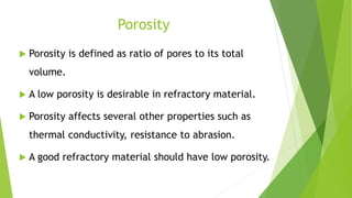 Presentation on refractory materials used in engineering | PDF
