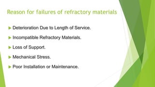 Presentation on refractory materials used in engineering | PDF