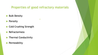 Presentation on refractory materials used in engineering | PDF
