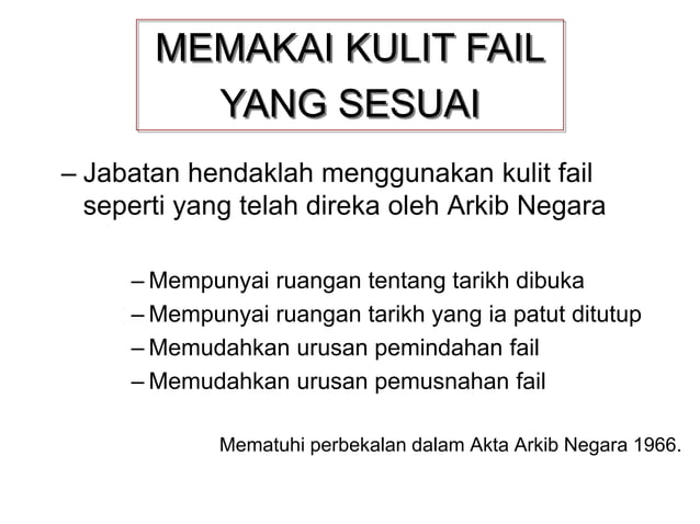 Fail dan rekod 1 | PPT