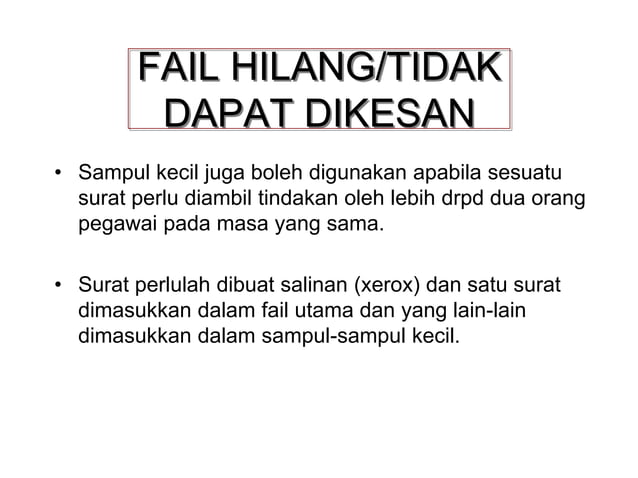 Fail dan rekod 1 | PPT