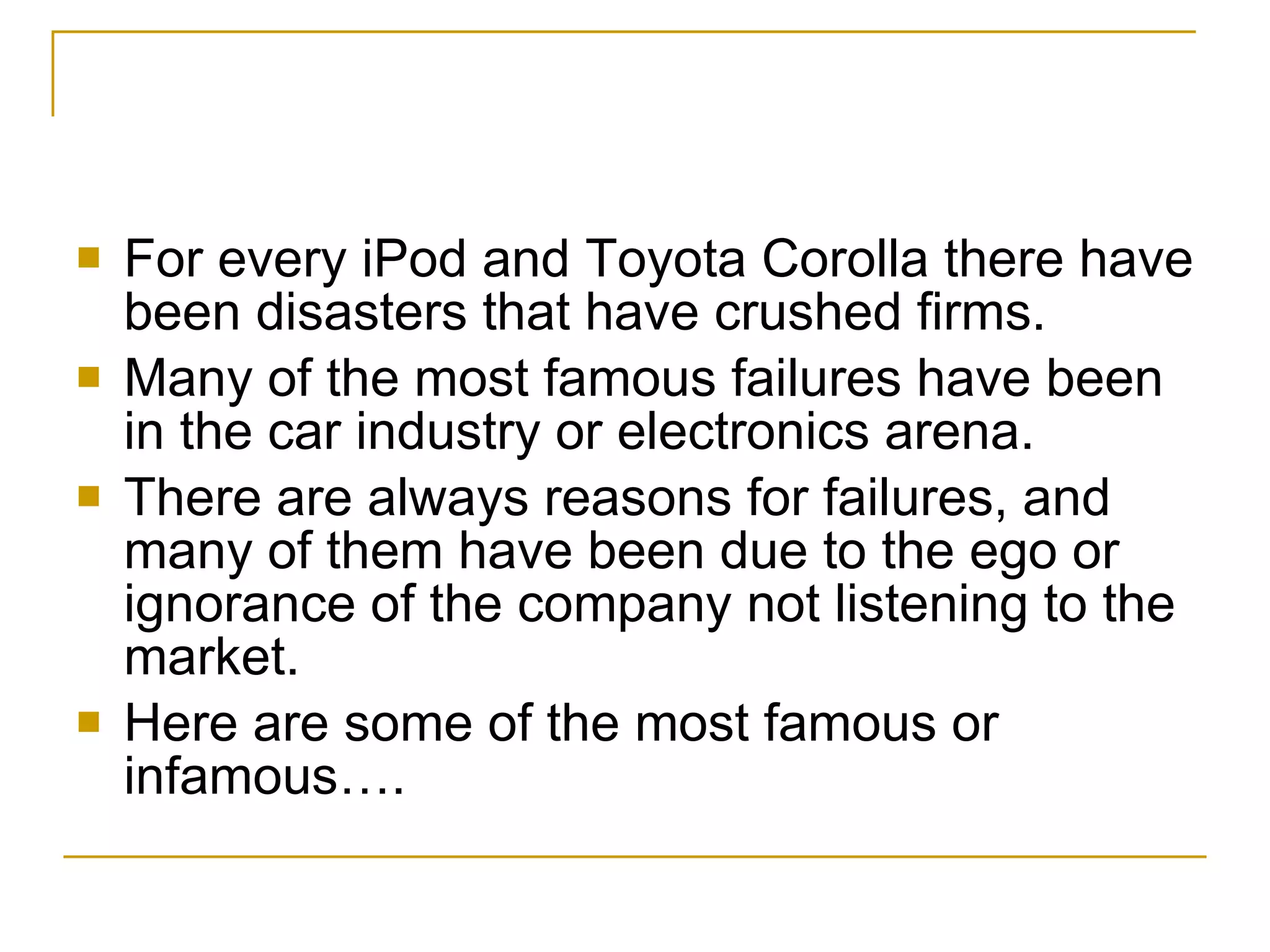 Failed Products | PPT