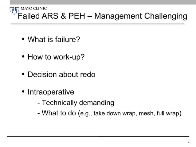 Failed Fundoplication Surgery | PPT
