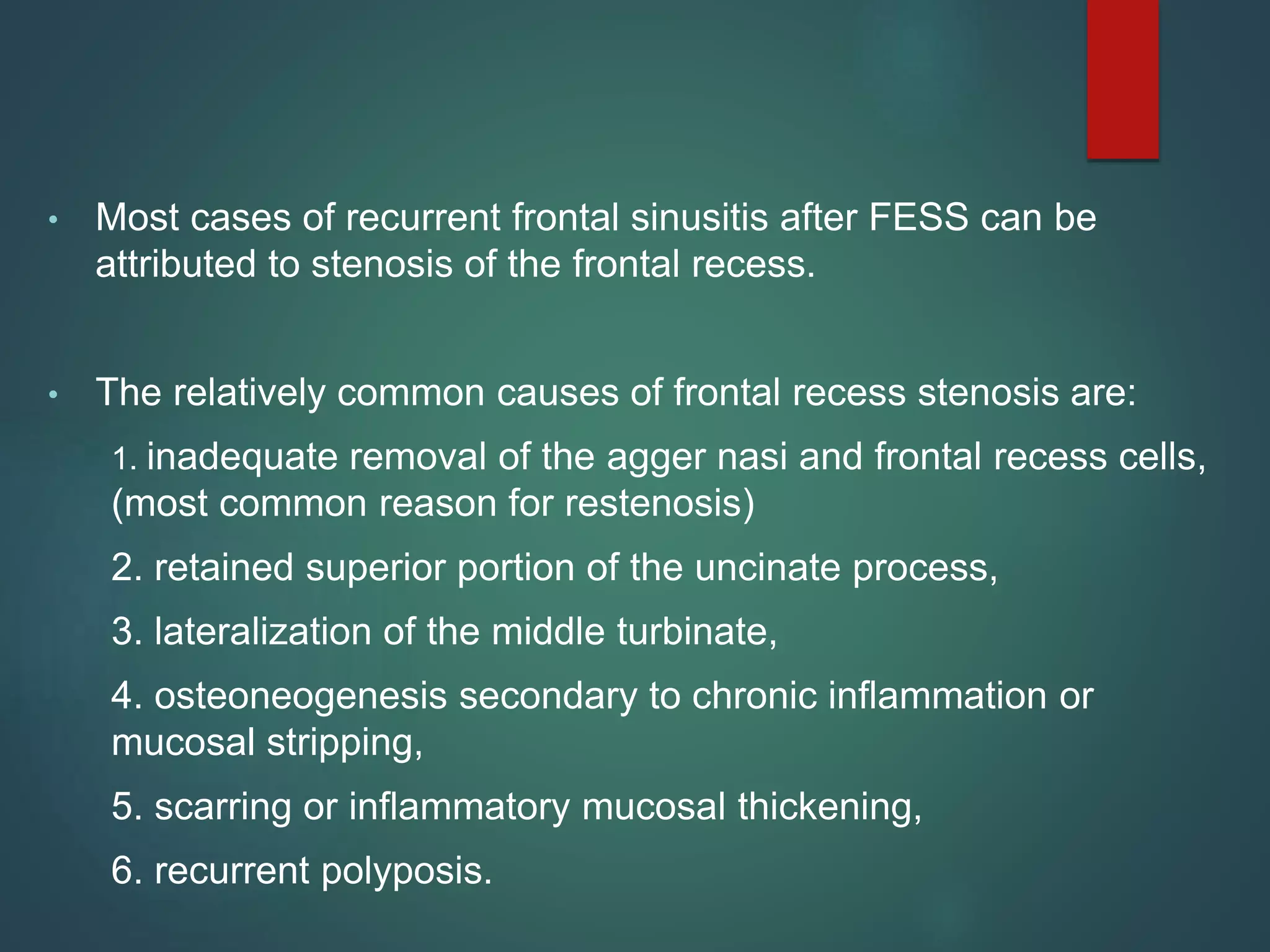 Failed fess spectrum of ct findings in the frontal recess | PPT