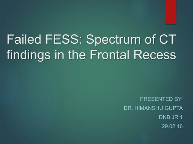 Failed fess spectrum of ct findings in the frontal recess | PPT