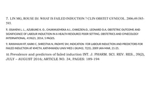 FAILED INDUCTION- causes and implicationspptx | PPTX