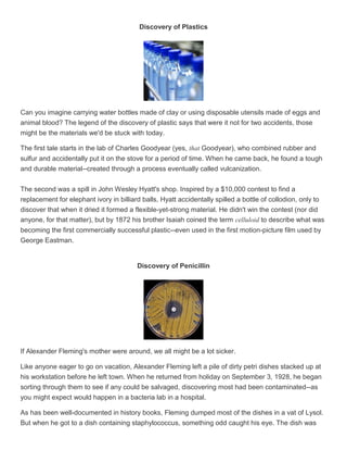 Failed science experiments article | PDF