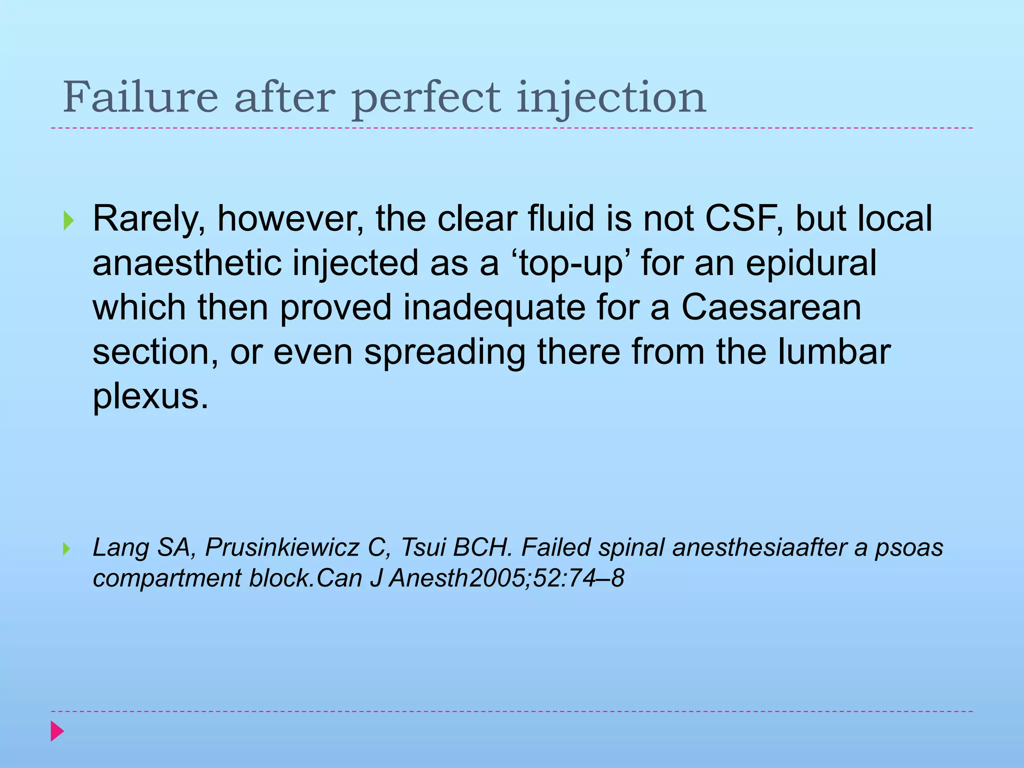 Failed spinal anaesthesia | PPTX