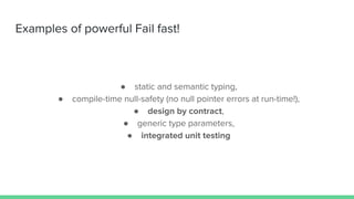 Fail fast! approach | PDF