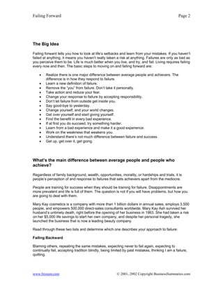 Failing forward | PDF | Career Advice | Careers