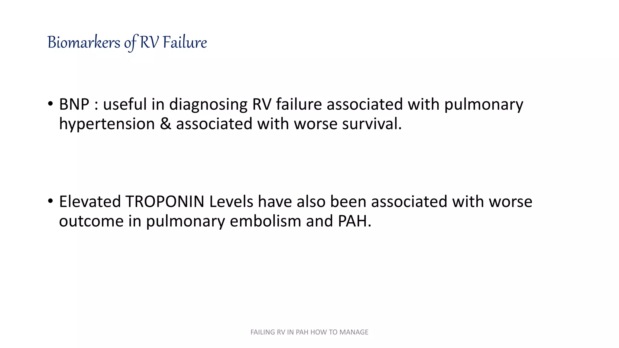 Failing Right Ventricle in PAH , How to manage? | PPTX | Heart and ...