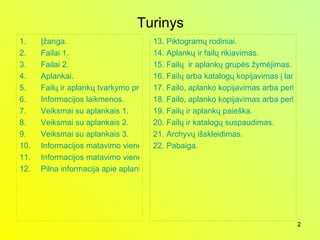 Failų ir aplankų (katalogų) tvarkymas | PPS
