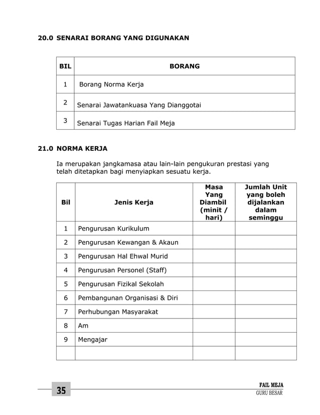 Fail meja guru besar | DOC