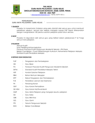 Fail meja guru mp | DOCX