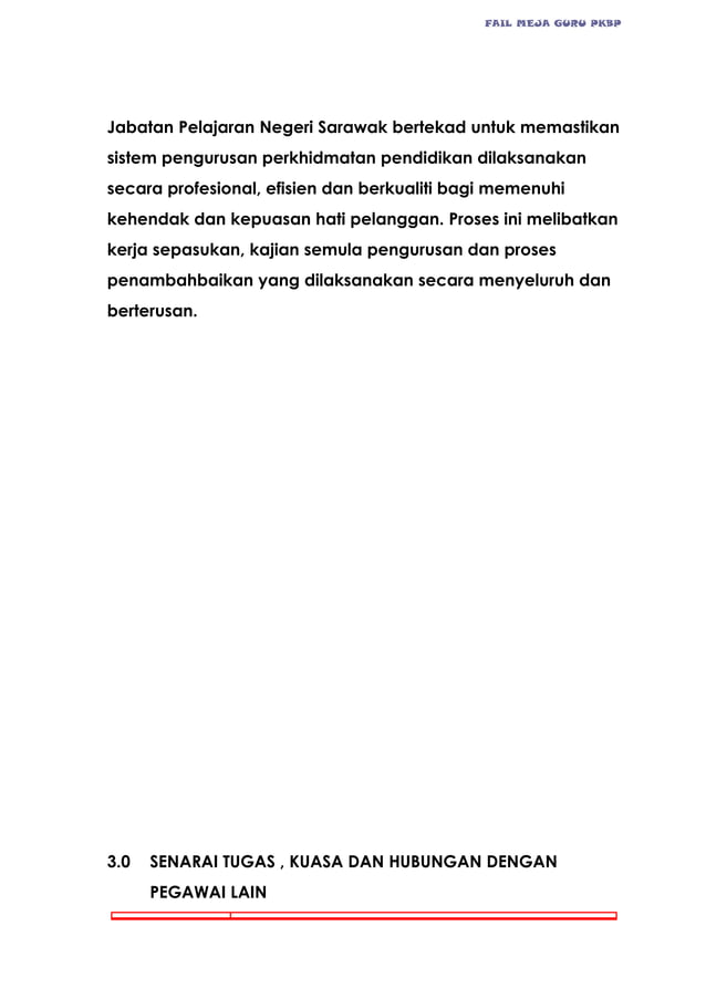 Fail meja guru pkhas | DOC