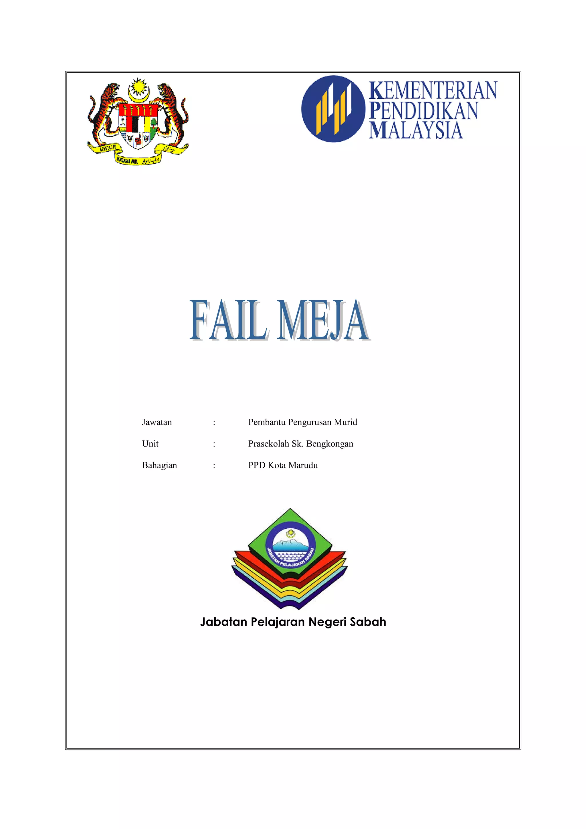FAIL MEJA PPM PRASEKOLAH 2016 | DOC