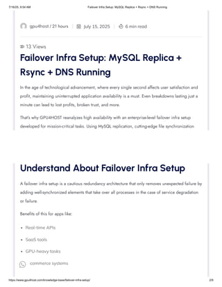 Failover Infra Setup_ MySQL Replica + Rsync + DNS Running.pdf