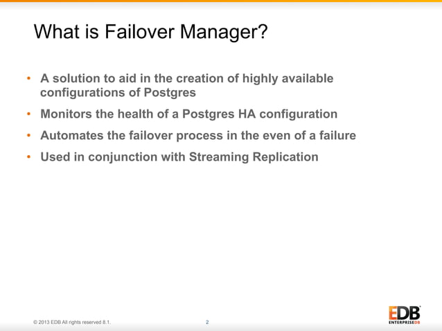 Introducing EDB Failover Manager | PDF