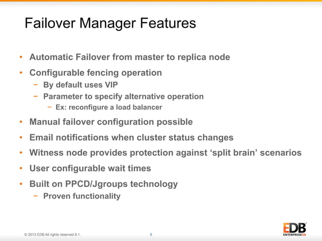 Introducing EDB Failover Manager | PDF